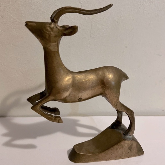 Source Unknown | Accents | Vintage Midcentury Solid Brass Leaping Jump ...